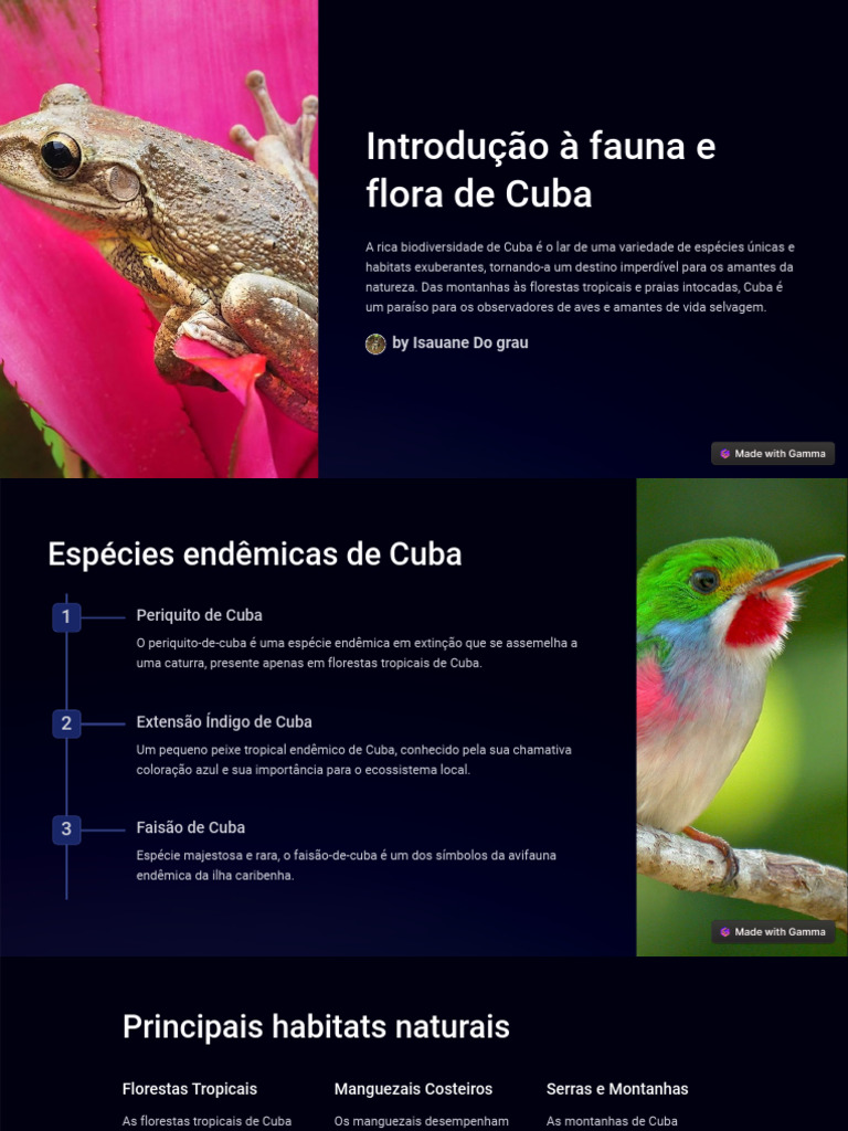 Introducao-a-fauna-e-flora-de-Cuba | PDF | Habitat | Biodiversidade