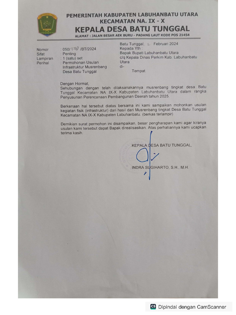 03 Proposal Dinas Perkim Usulan Musrenbang 2024 | PDF