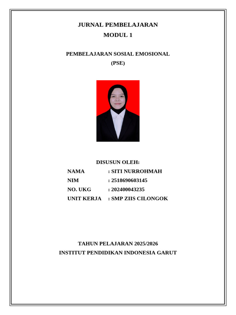 JURNAL PEMBELAJARAN Modul 1 PSE | PDF