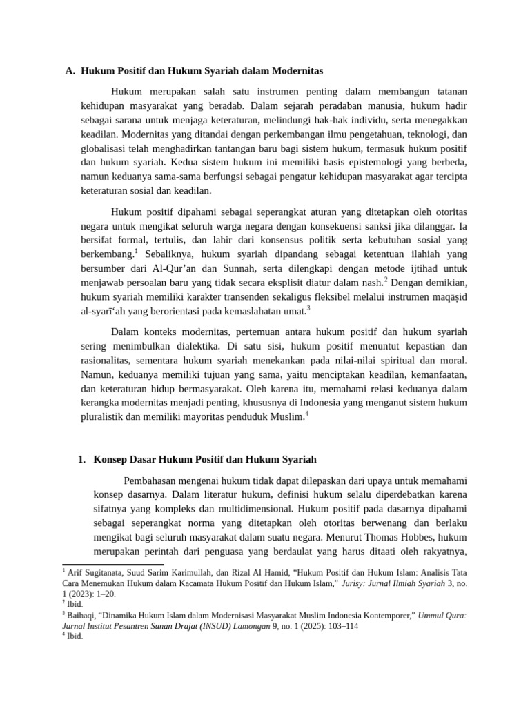 Hukum Positif vs Hukum Syariah Modern | PDF