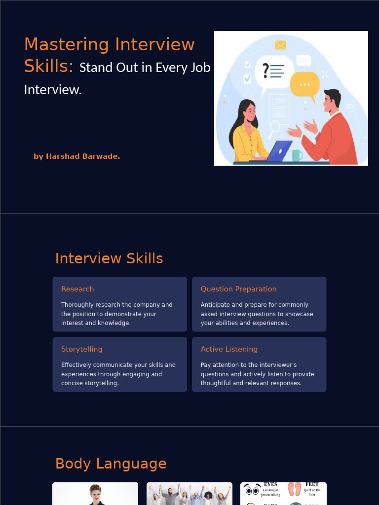 Mastering Interview Skills Stand Out in Every Job Interview | PDF ...