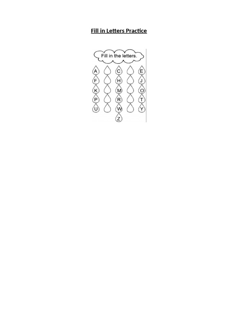Fill in Letters | PDF
