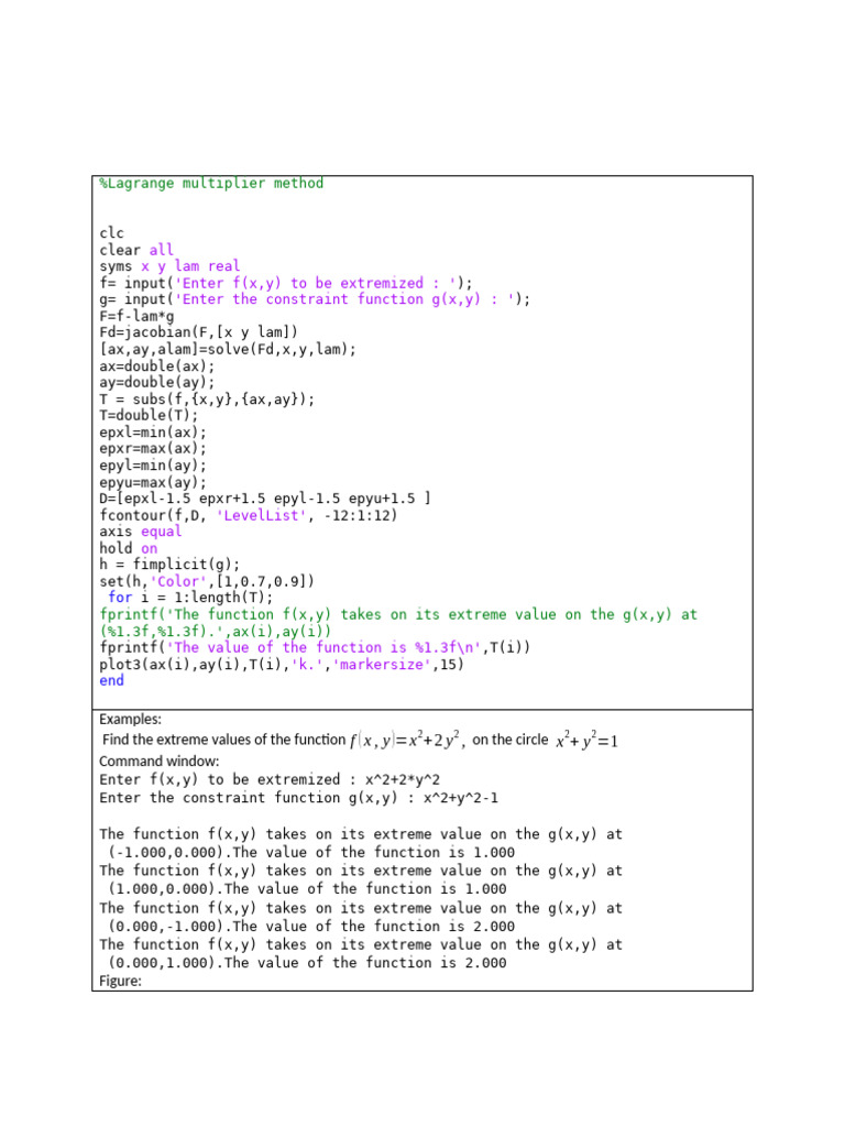 Lagrange Multiplier Method for Optimization | PDF | Mathematical ...