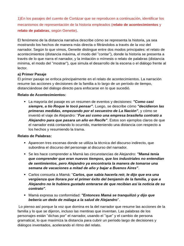 Borrador Consigna TEO II | PDF | Narración | Teoría literaria