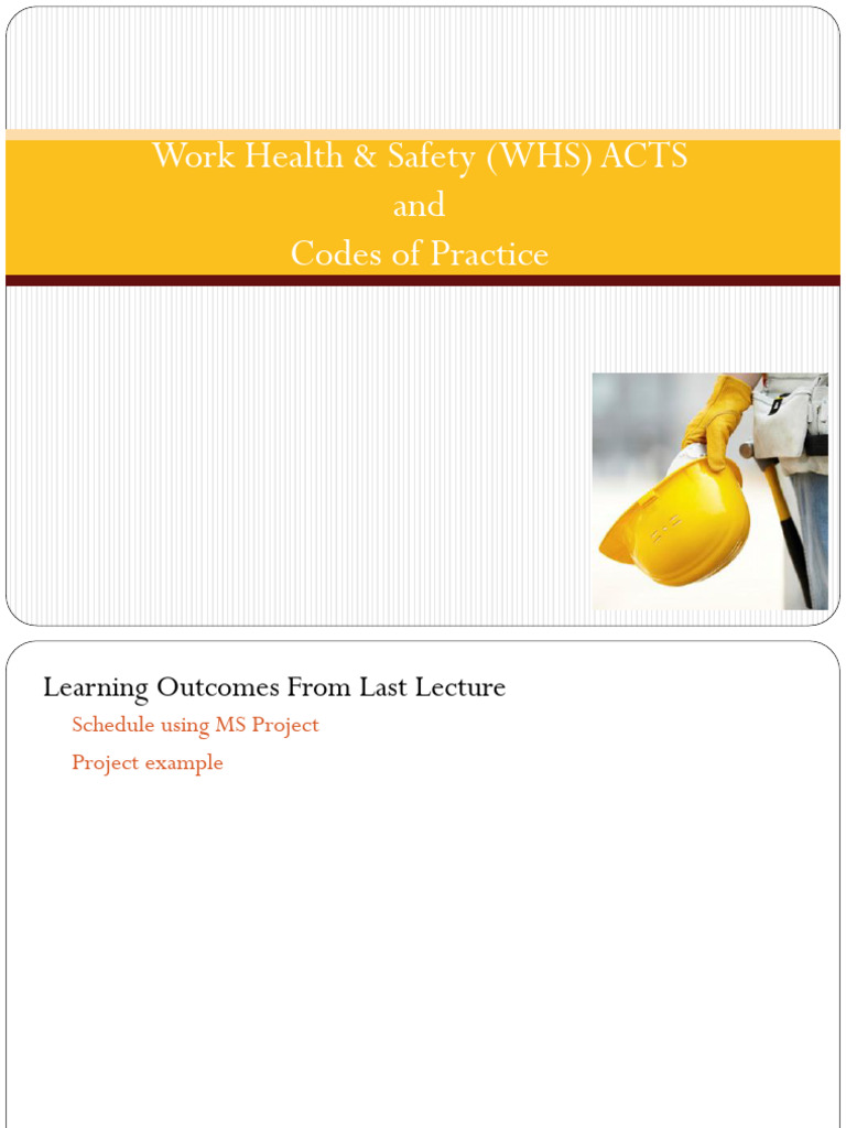 L7 WHS & ConstuctionCodeofPractice AMK v4 | PDF | Occupational Safety ...