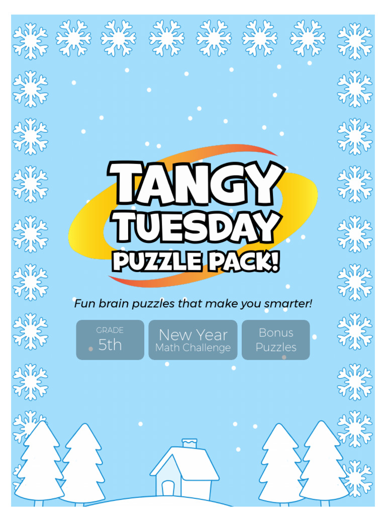 Tangy Tuesday Puzzle Pack for 5th Grade | PDF | Games Of Mental Skill ...