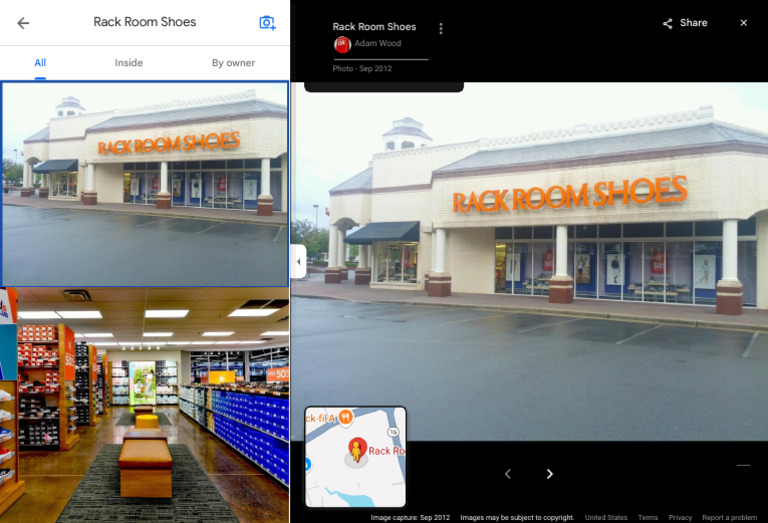 Rack Room Shoes - Google Maps | PDF