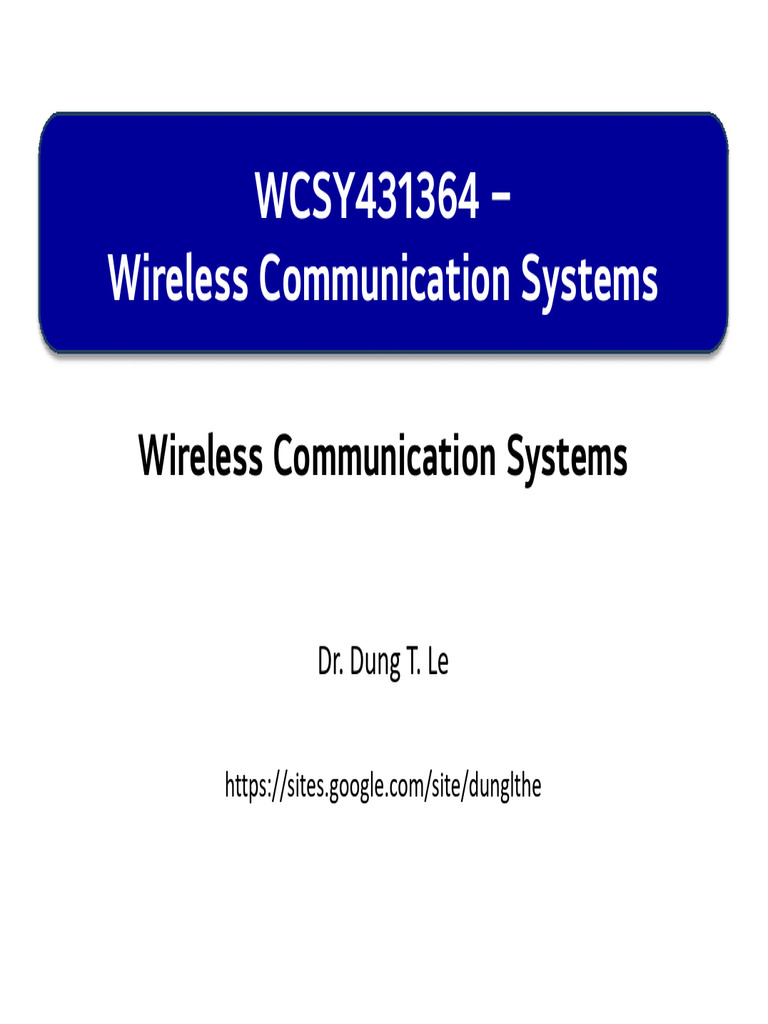 Overview of Wireless Communication Systems | PDF | Cellular Network ...