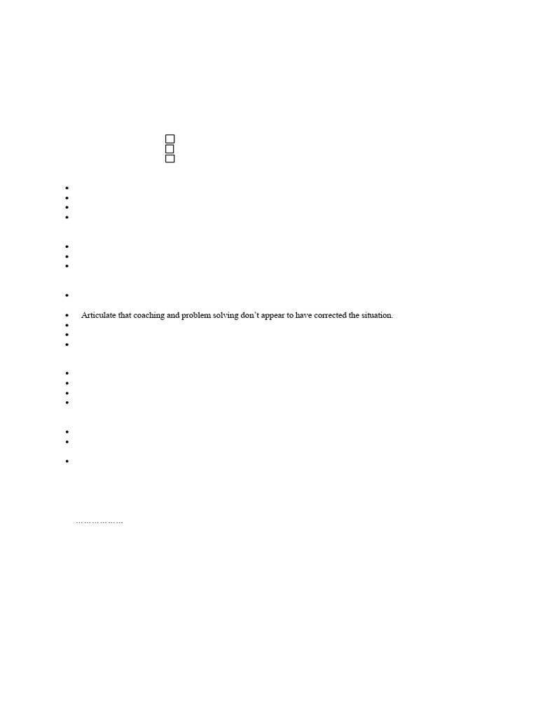 Performance Improvement Plan Template | PDF