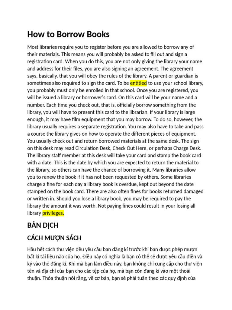 How To Borrow Books | PDF