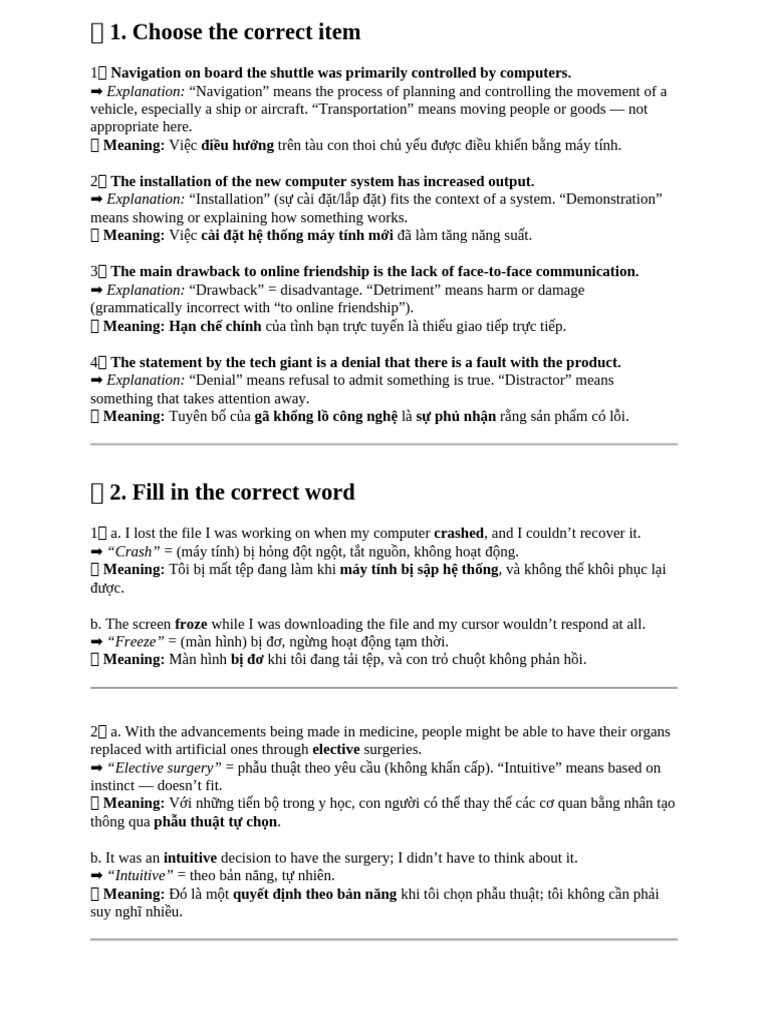 Module 2 - Review Vocab Key | PDF