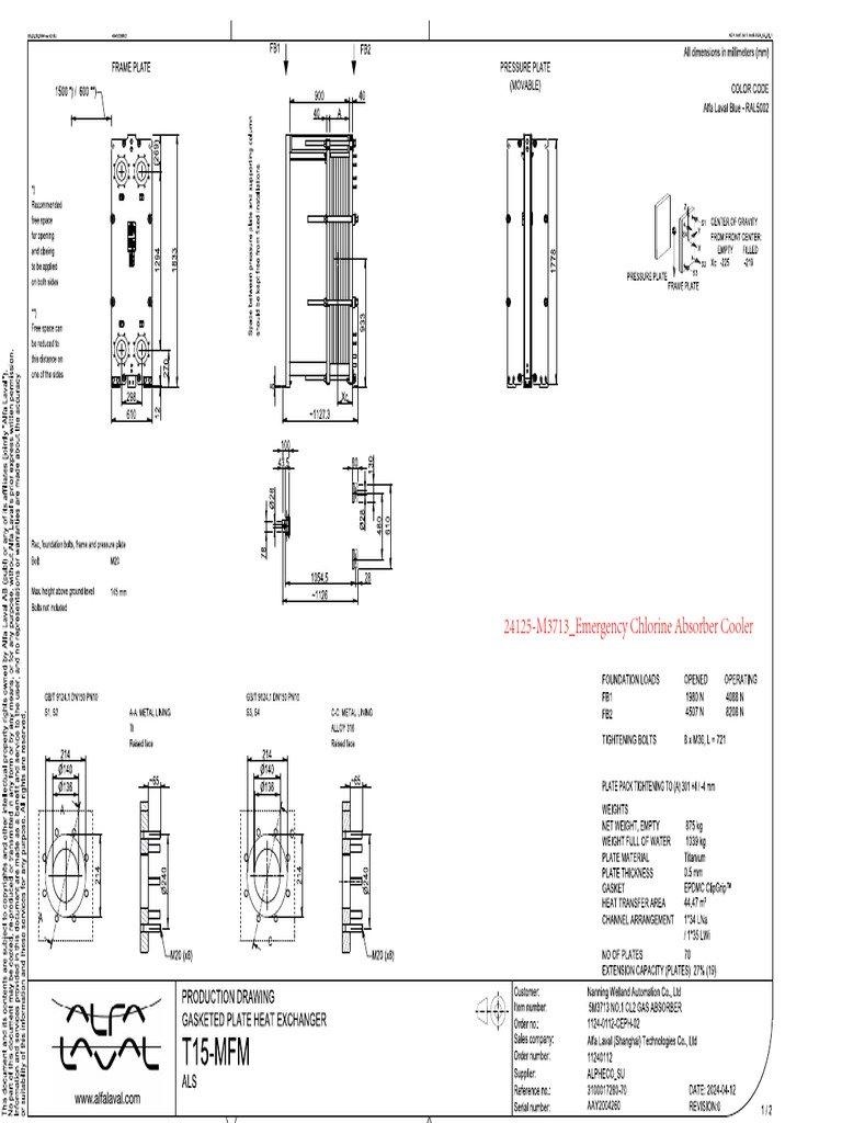 24125-M3713 Emergency Chlorine Absorber Cooler R2 20241201 | PDF