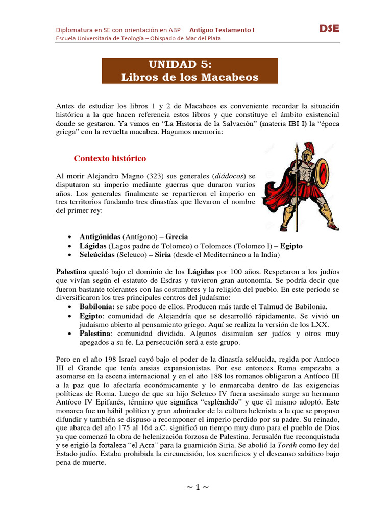 Libros de los Macabeos: Contexto Histórico | PDF | Dinastía asmonea ...