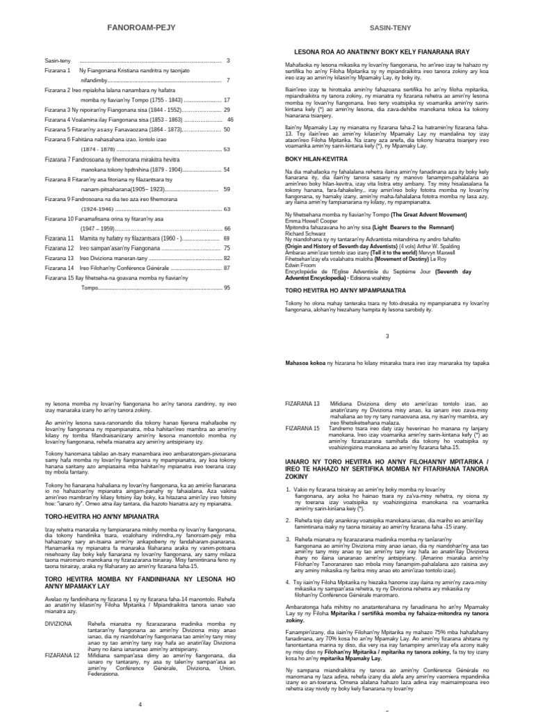 Lovan'ny Fiangonana | PDF