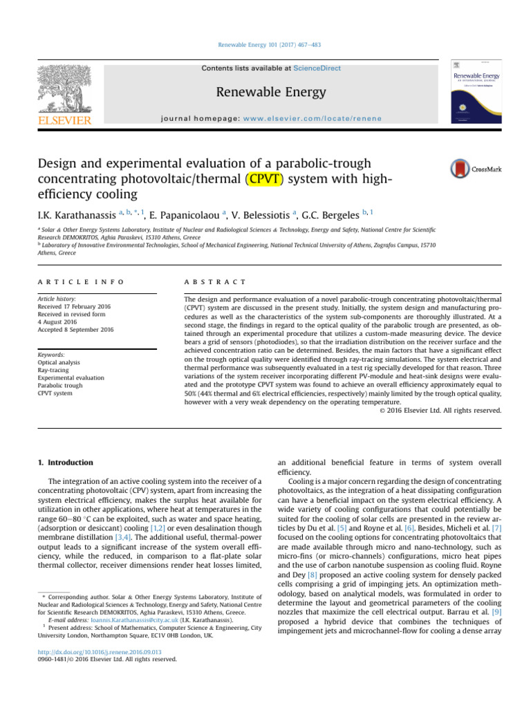 Karathanassis, 2017 (Ren. Energy) (Validation) | PDF | Photovoltaics ...