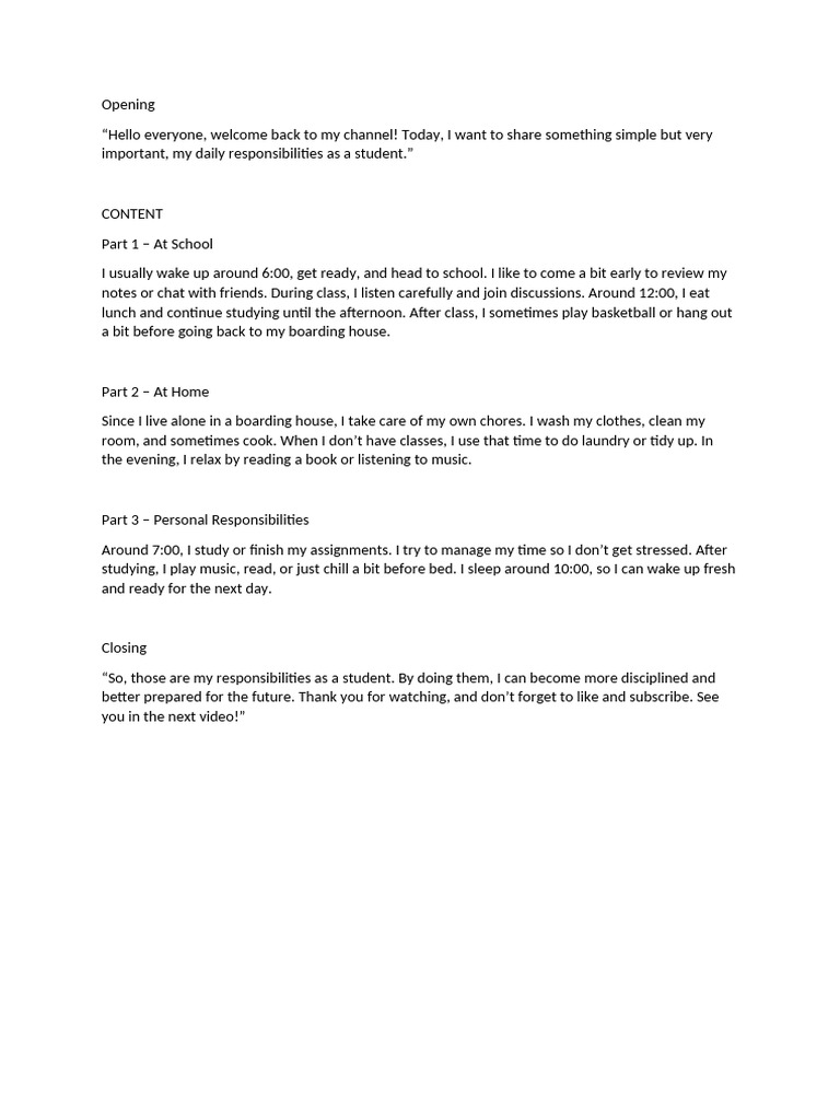 FLSP Outline of Responsibilities - Mihari | PDF