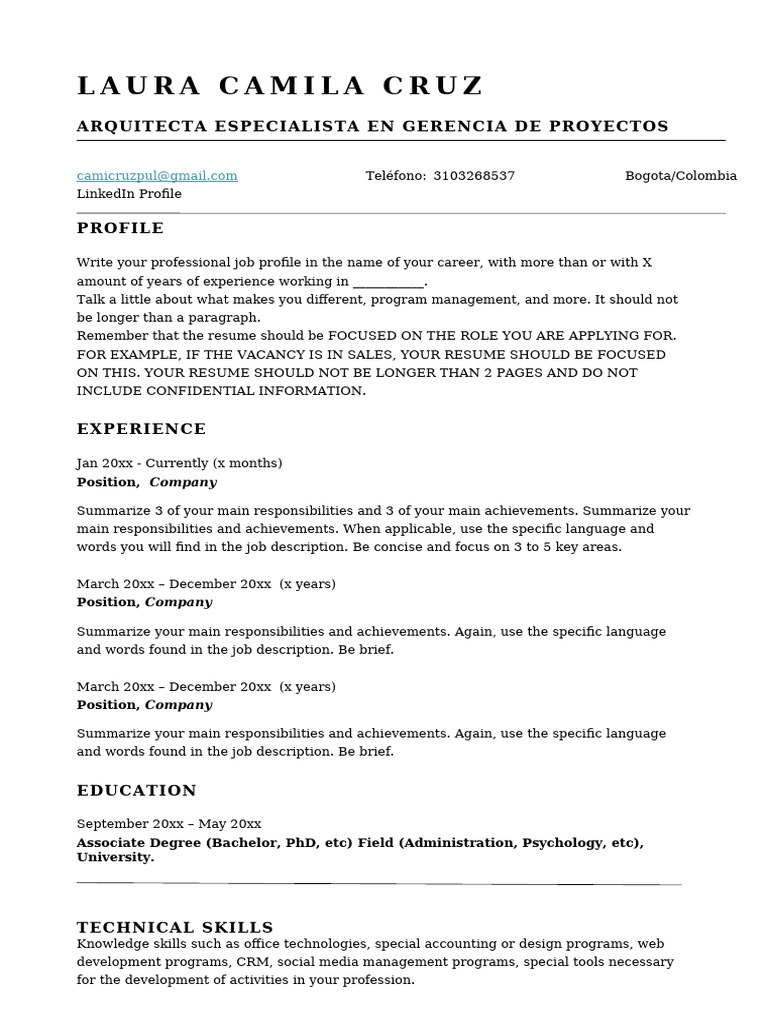 ATS Format English | PDF