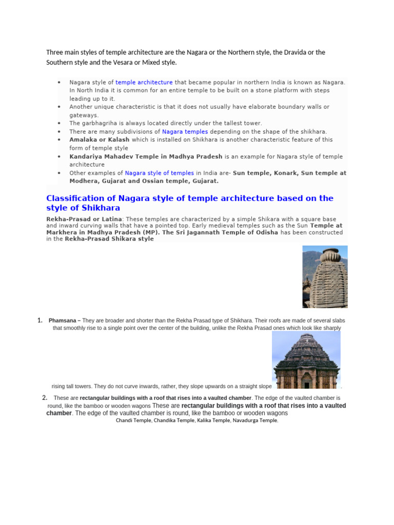 Nagara or The Northern Style | PDF
