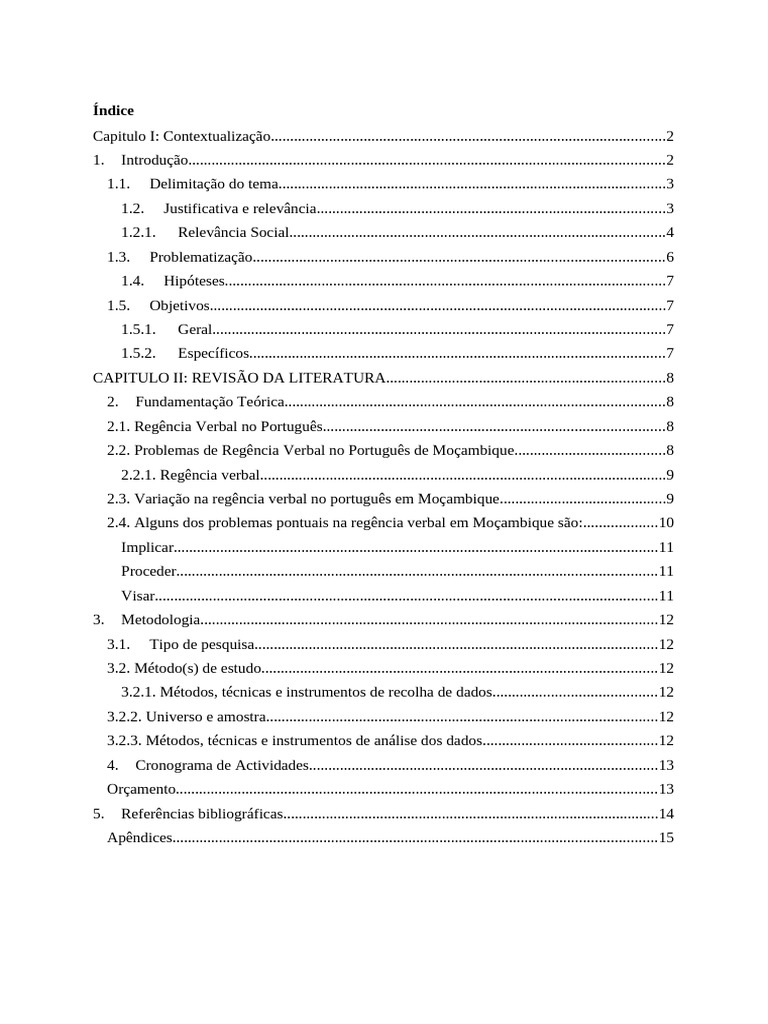 Projeto de Pesquisa Inocência Paparo Alberto Gumbo Final 111534 | PDF ...