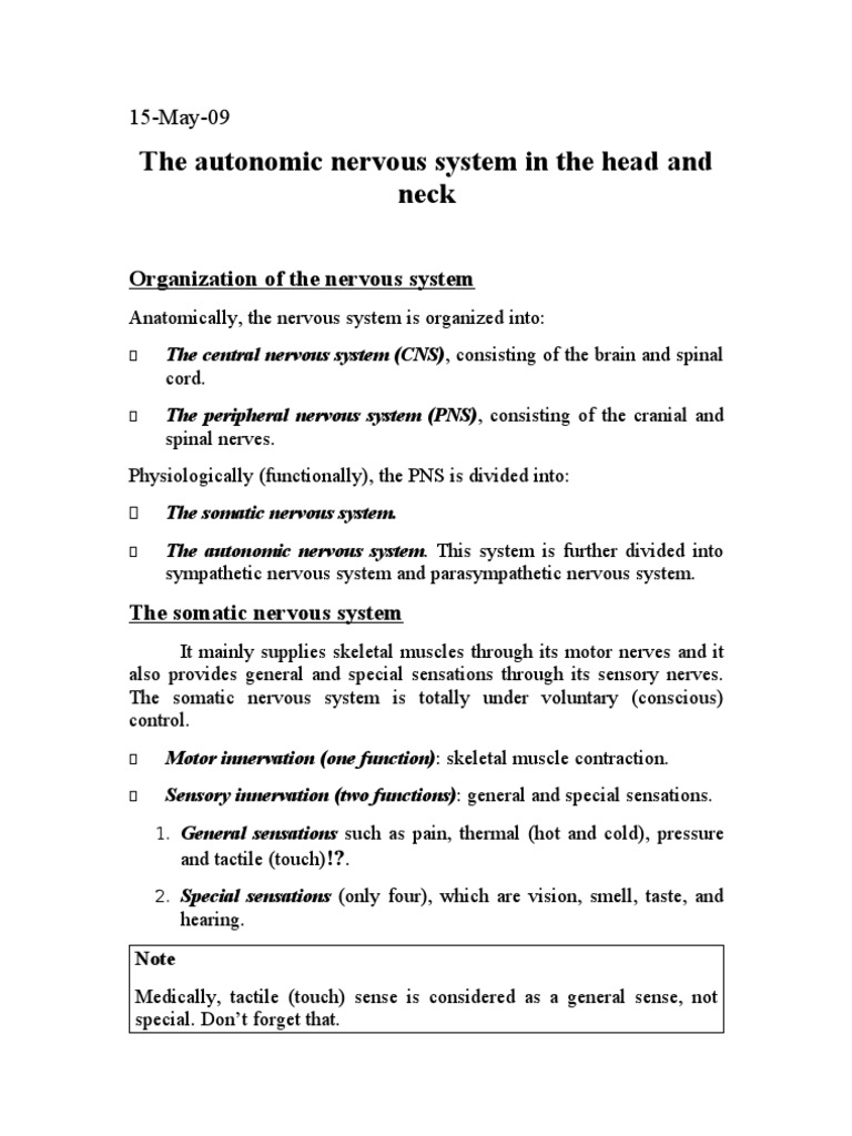 Autonomic Nervous System Overview | PDF | Autonomic Nervous System ...