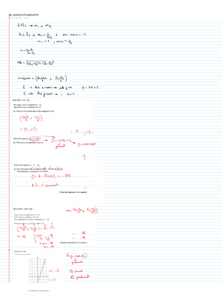Coordinate Geometry | PDF