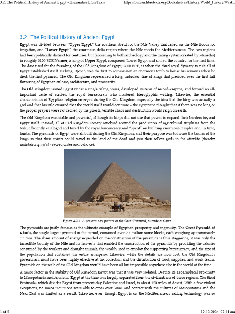 The Political History of Ancient Egypt | PDF | Ancient Egypt | Akhenaten