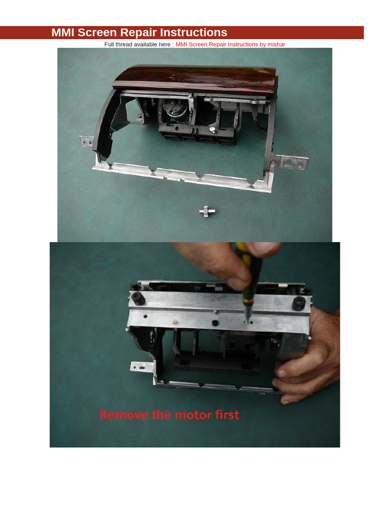MMI Screen Repair Instructions | PDF