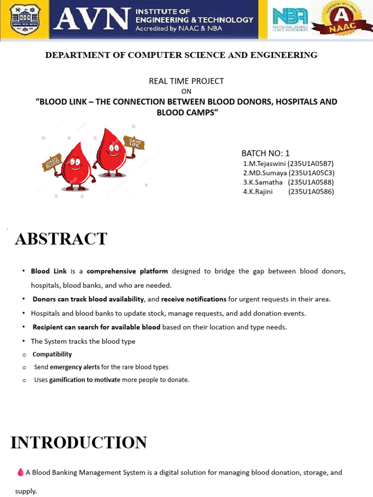 Blood Link: Real-Time Blood Management System | PDF | World Wide Web ...