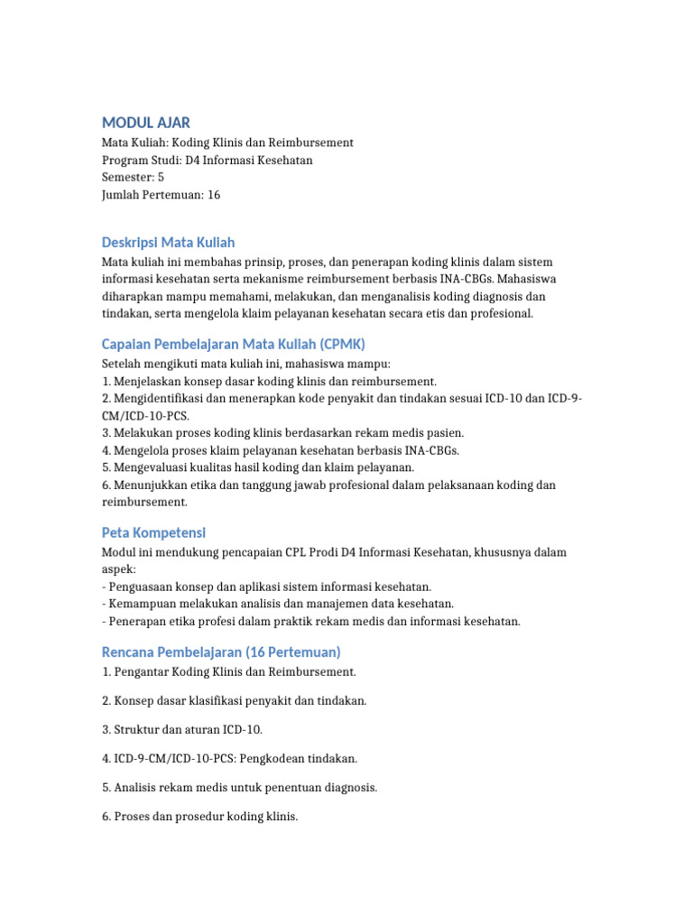 Koding Klinis dan Reimbursement Kesehatan | PDF
