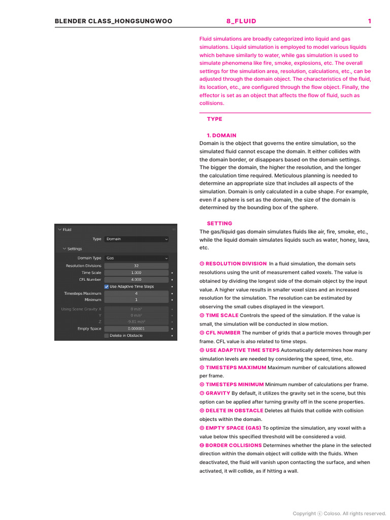 Blender Fluid Simulation Guide | PDF | Viscosity | Smoke