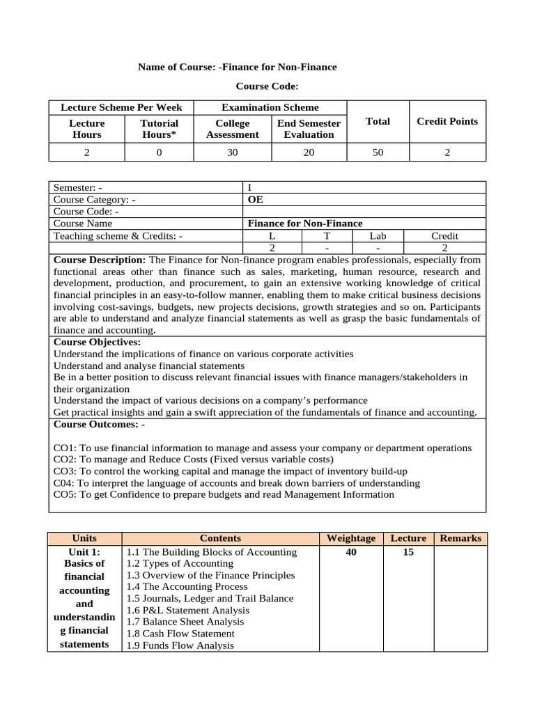 Finance for Non-Finance Professionals | PDF | Investment Management ...