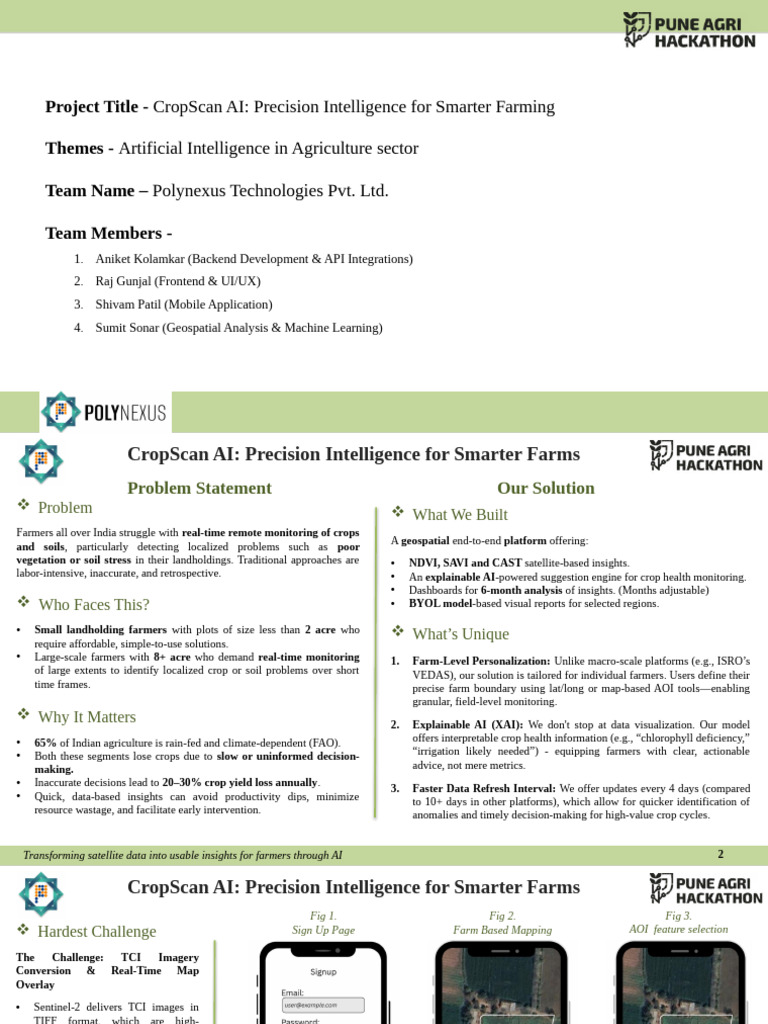 CropScan AI Polynexus | PDF | Artificial Intelligence | Intelligence (AI) & Semantics