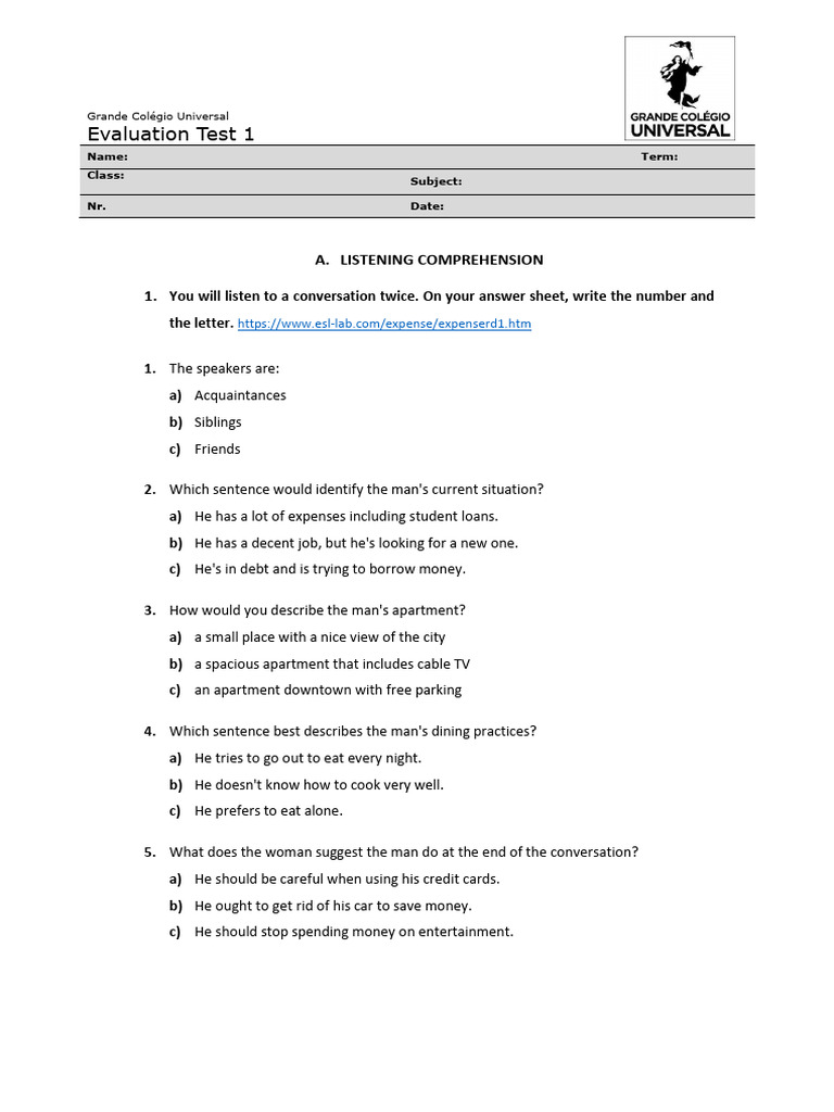 Teen Consumer Education Test | PDF | Credit | Finance & Money Management