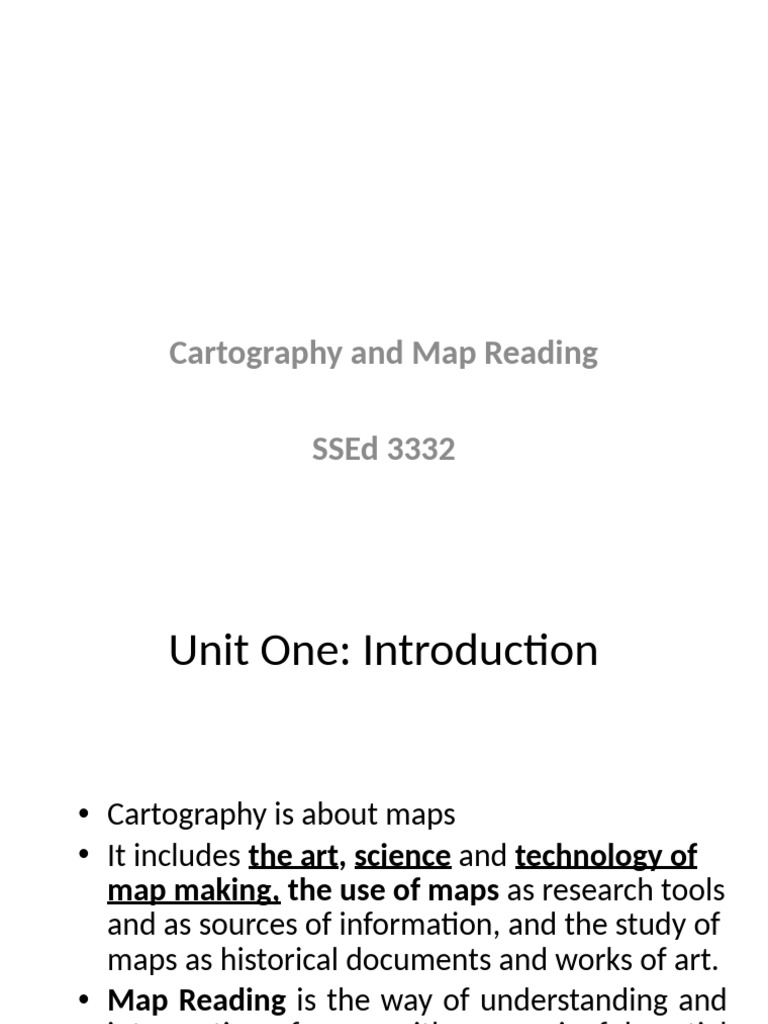 Understanding Cartography and Map Reading | PDF | Level Of Measurement ...
