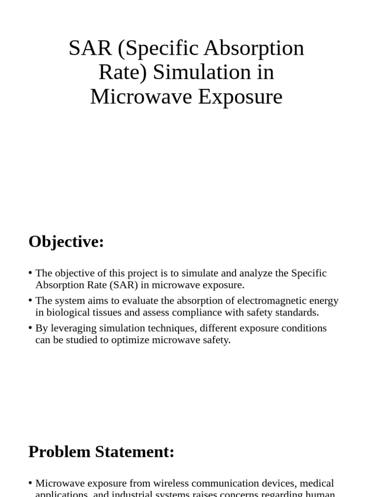 SAR (Specific Absorption Rate) Simulation in | PDF | Simulation ...