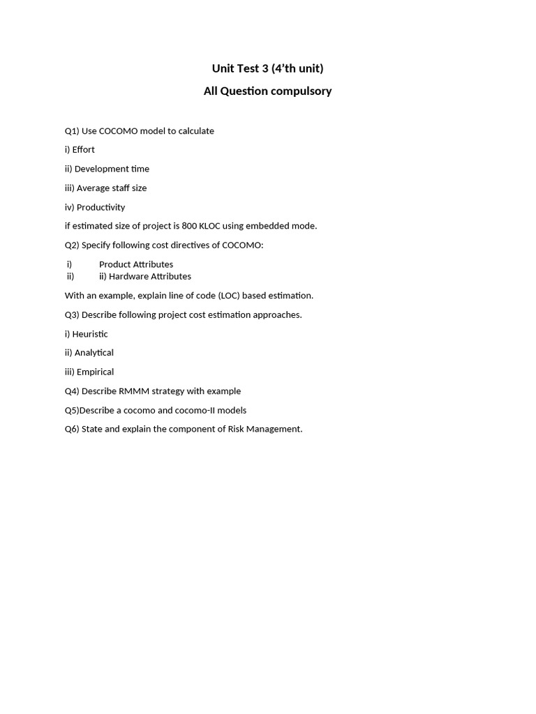 Unit Test 3 | PDF