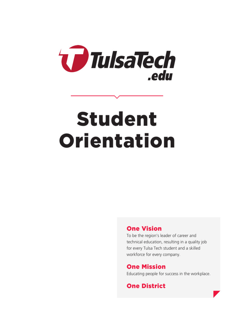 Tulsa Tech Student Orientation Guide | PDF | Safety | Emergency Management