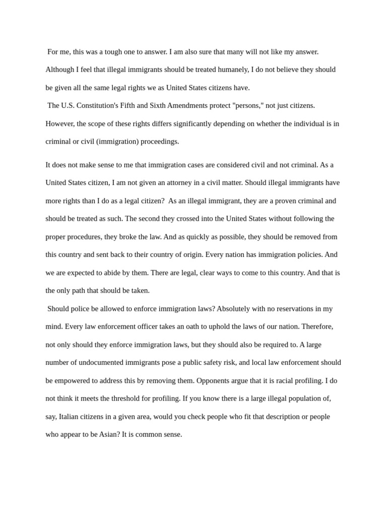 Immigration Rights and Enforcement Debate | PDF