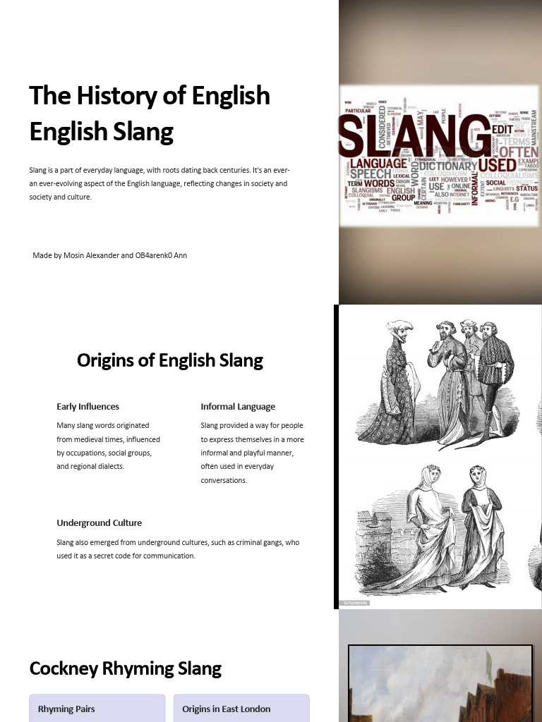 English Slang Presentation | PDF | English Language | Popular Culture