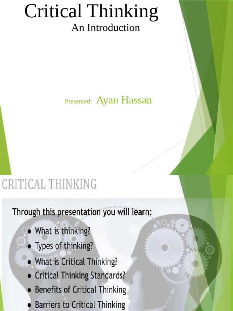 Chapter 1 Critical Thinking | PDF
