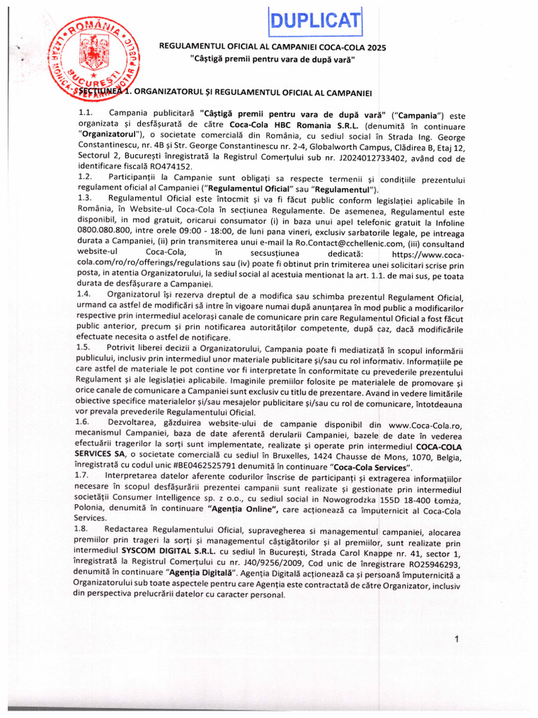 Regulament Vara de Dupa Vara | PDF