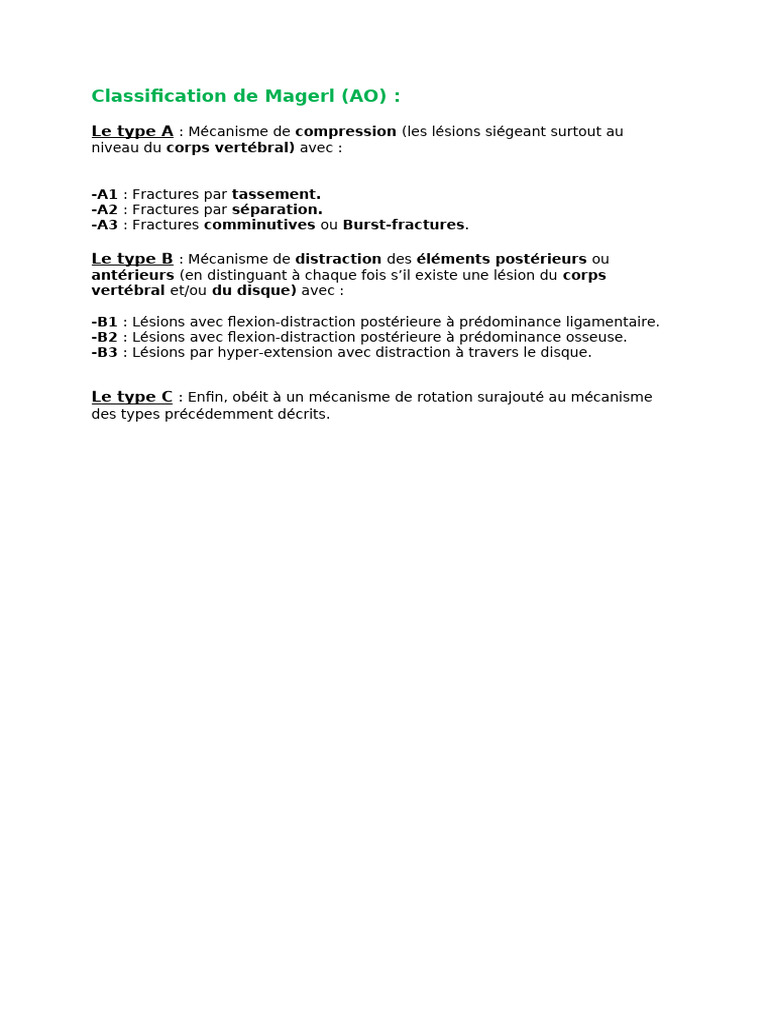 Classification de Magerl des fractures | PDF