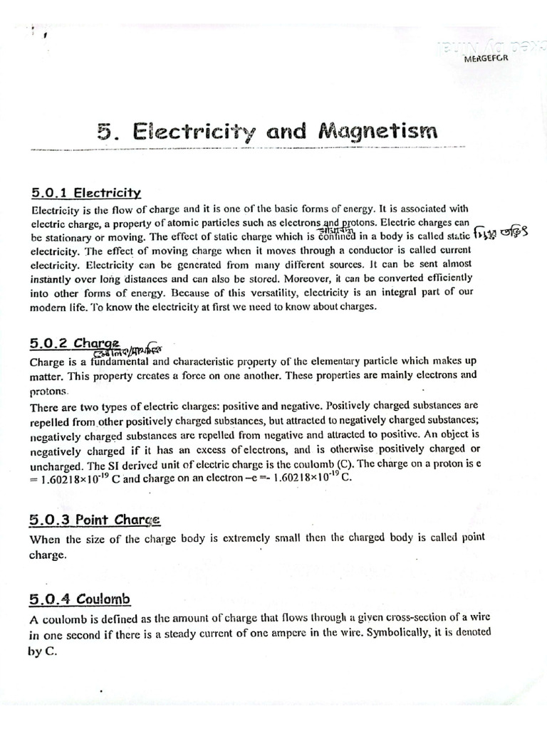 Electricity and Magnetism | PDF