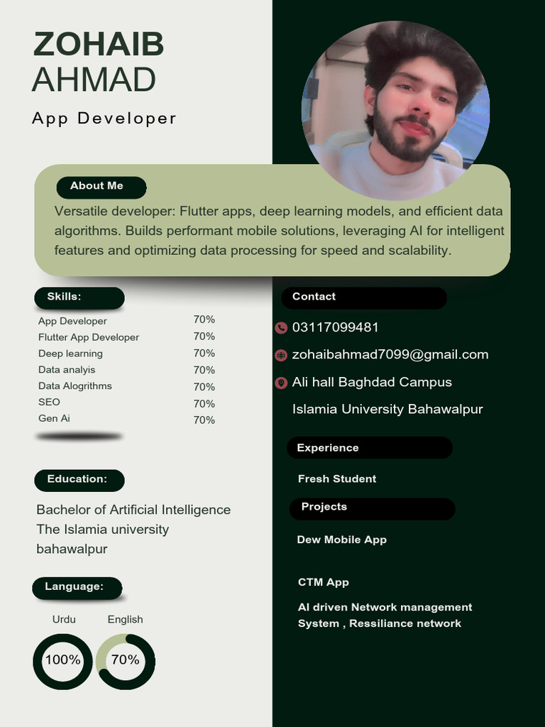 Versatile Flutter App Developer Profile | PDF