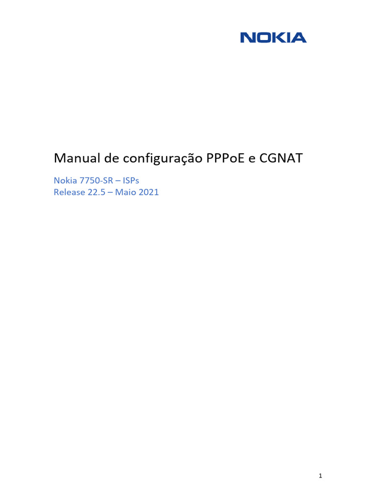 Cookbook - 7750-SR Procedimentos de Configuração PPPoE e CGNAT Nokia ...