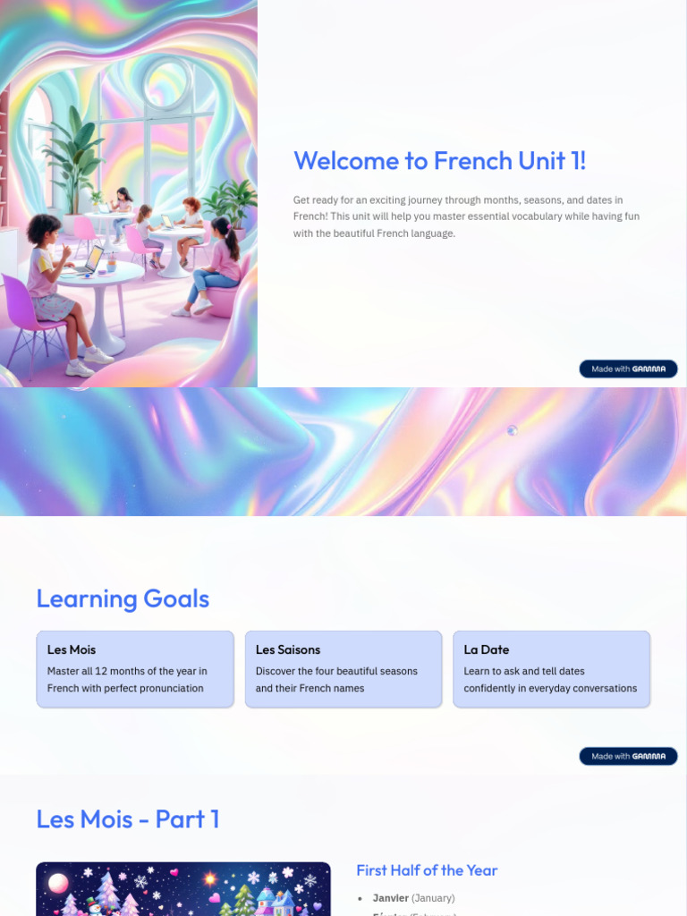 Welcome To French Unit 1 | PDF