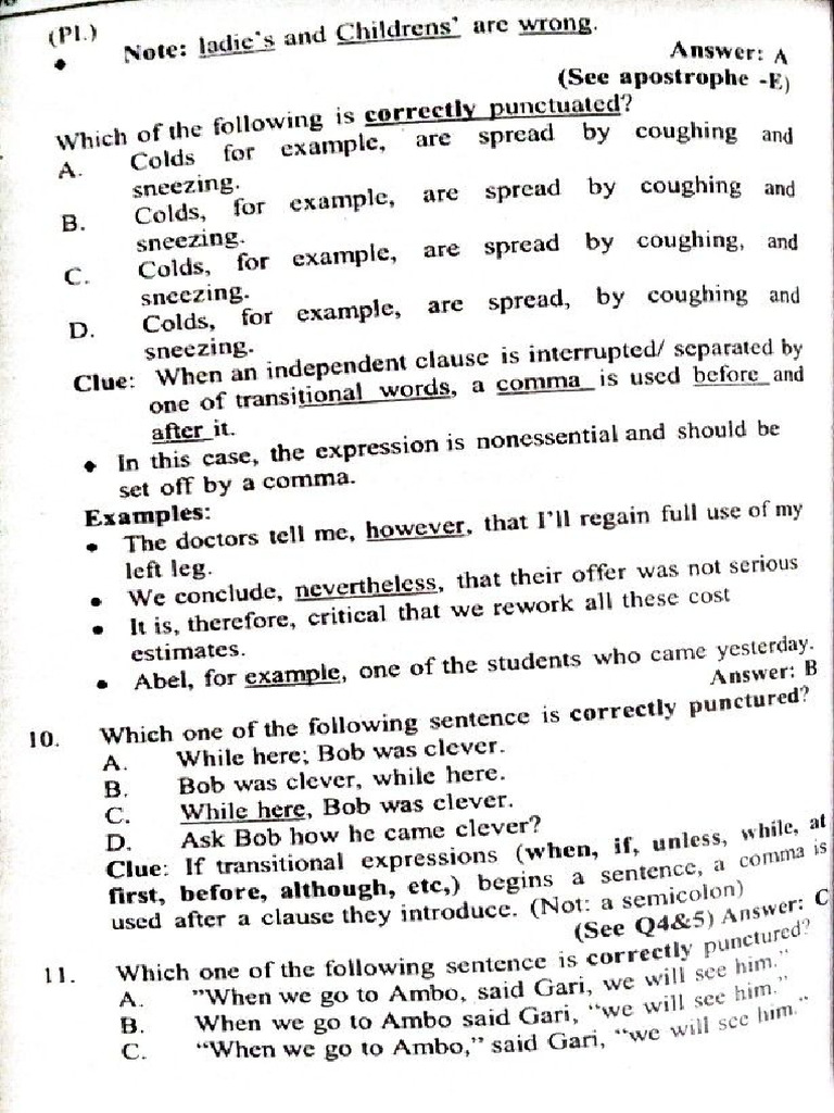 34 English Questions | PDF