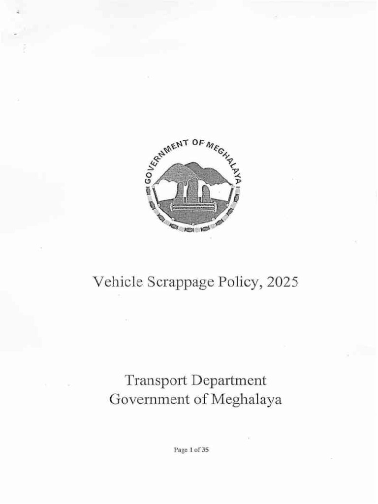 Vehicle Scrappage Policy 2025 | PDF