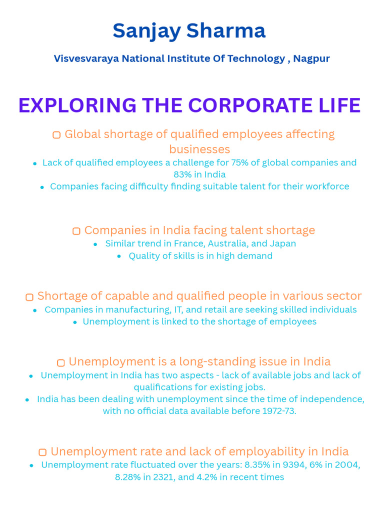 Exploring The Corporate Life | PDF | Unemployment | Employment