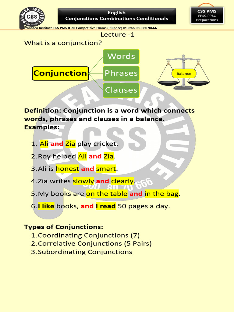 Conjunctions Combinations Conditionals Online Lecture - 1 | PDF ...